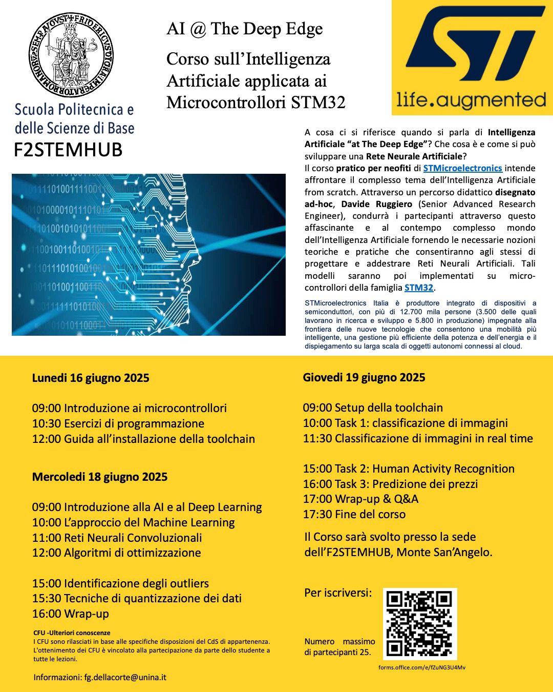 AI @ The Deep Edge - iniziativa F2STEMHUB | Corso di Studio Magistrale ...